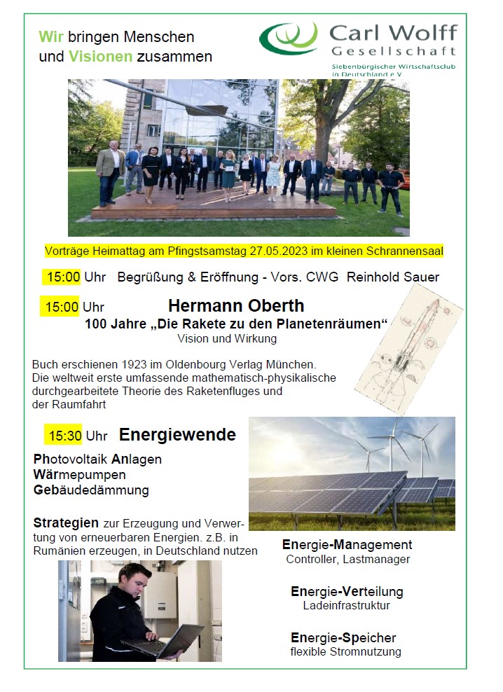 Vortragsreihe am Heimattag in Dinkelsbühl - Carl Wolff Gesellschaft